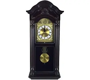 BEDFORD CLOCK COLLECTION Bedford Clock 25-1/2' Antique Style Chiming Wal L Clock