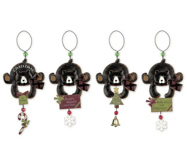 SUNSET VISTA DESIGNS Svd Beary Merry Bottoms Up Ornament