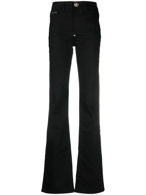 Philipp Plein High-waisted Flared Jeans - Black
