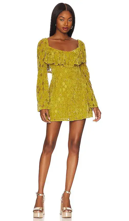 House Of Harlow 1960 X Resina Mini Dress In Chartreuse Green - 61% Off |  Editorialist