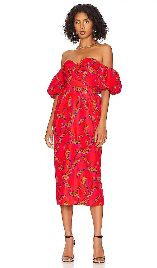 Amur Micaela Sweetheart Dress In Red - 30% Off | Editorialist