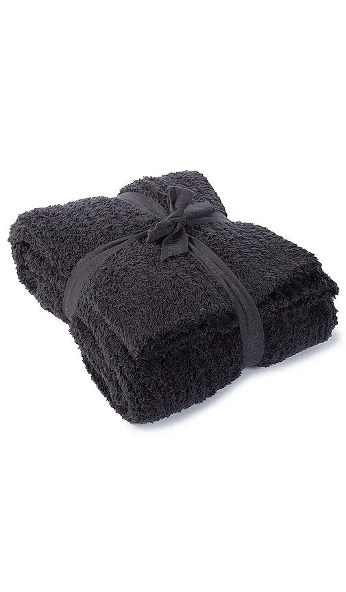 Barefoot Dreams Cozychic Ribbed Throw In Charcoal