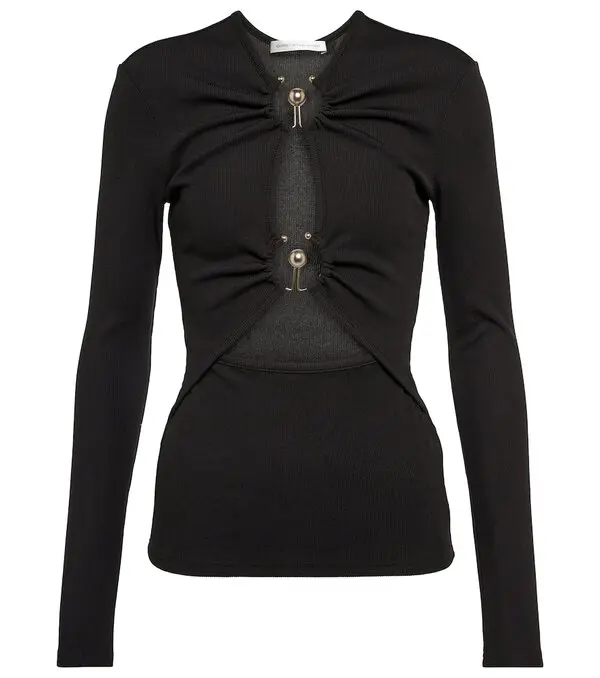 Christopher Esber Orbit Jersey Top - Black