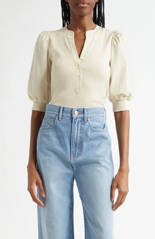 Veronica Beard Coralee Blouse - Limestone