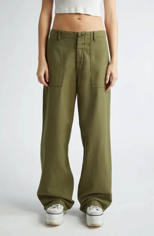 R13 Wide Leg Utility Pants - Olive