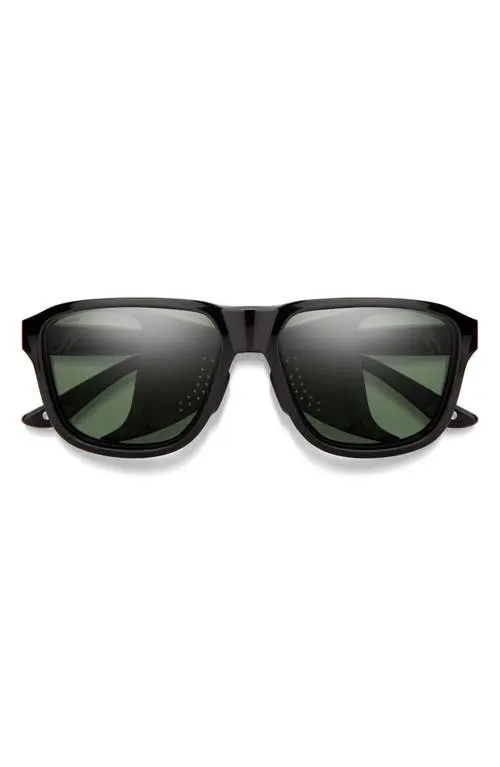 SMITH Embark 58mm Chromapop™ Polarized Square Sunglasses - Black/gray Green