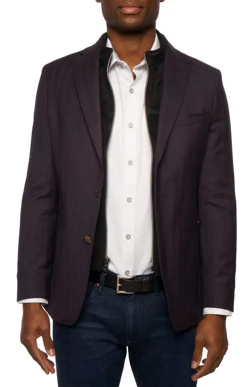 Robert Graham Uptown Viii Wool Blend Sport Coat - Dark Purple
