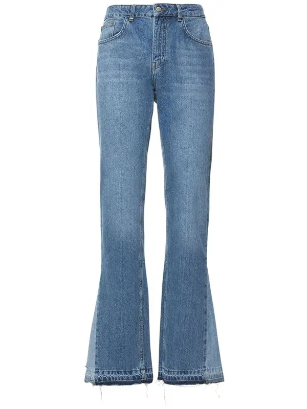 Buy FLANEUR HOMME Flared Cotton Denim Jeans - Blue At 50% Off ...