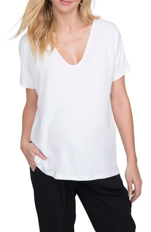Hatch The Perfect Vee Maternity T-shirt - White