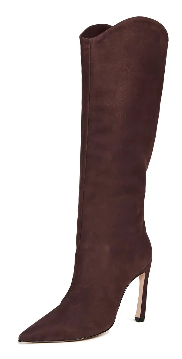 Schutz Maryana Sculpt Boots - Dark Chocolate