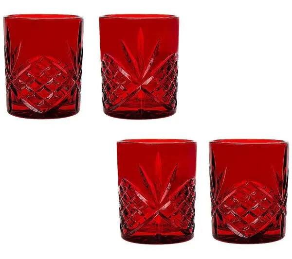 GODINGER Set Of 4 Old Fashion Dublin Glasses