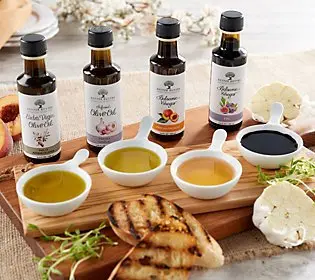 SUTTER BUTTES NATURAL AND ARTISAN FOODS Set Of 4 Oil And Vinegar Bundle