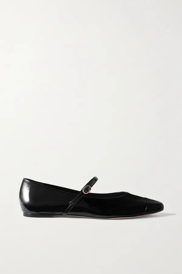 patent mary jane flats