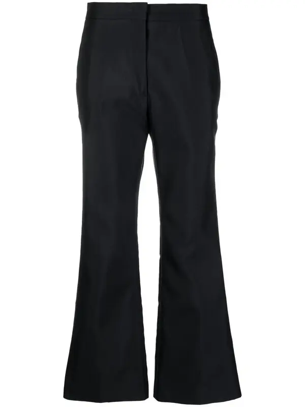JIL SANDER High-waisted Flared Trousers - Blue