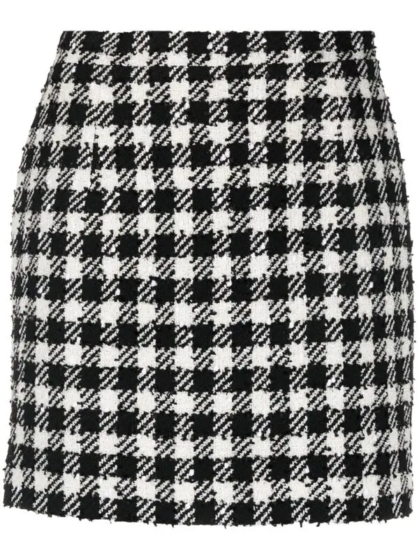 Alessandra Rich Herringbone Mini Skirt