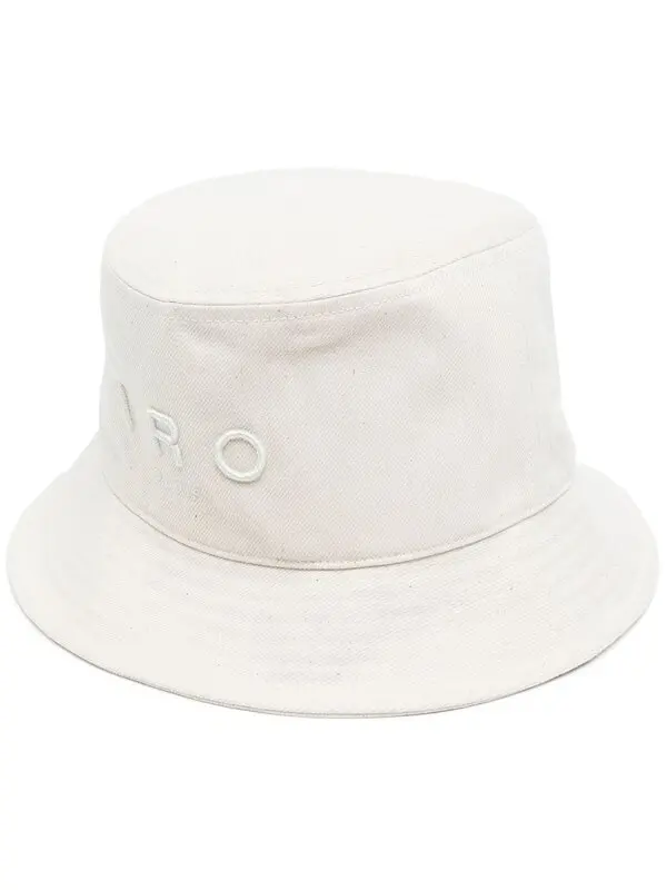 Iro Paris Embroidered-Logo Detail Bucket Hat - Neutrals  display picture 3