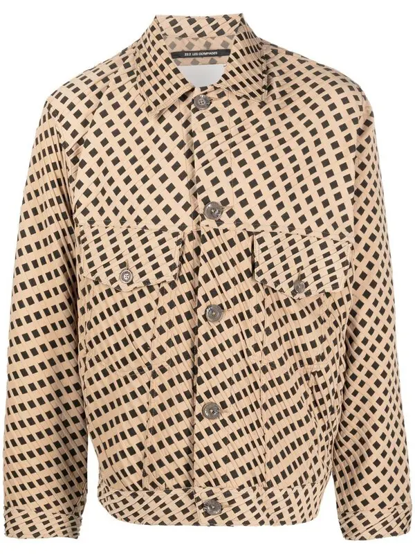 SONG FOR THE MUTE Geometric-print Shirt-jacket
