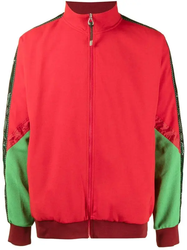 TOGA VIRILIS Colour-block Zipped Sweater - Red