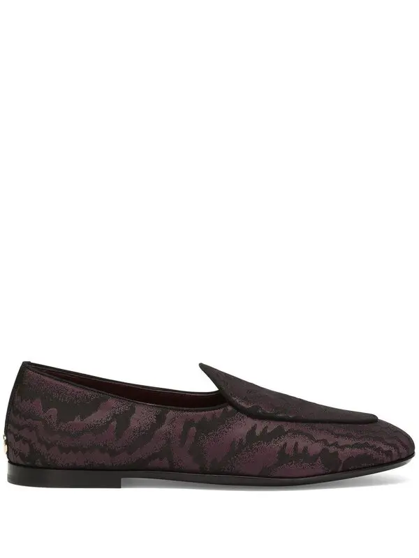Dolce & Gabbana Iridescent Caravaggio Slippers - Black