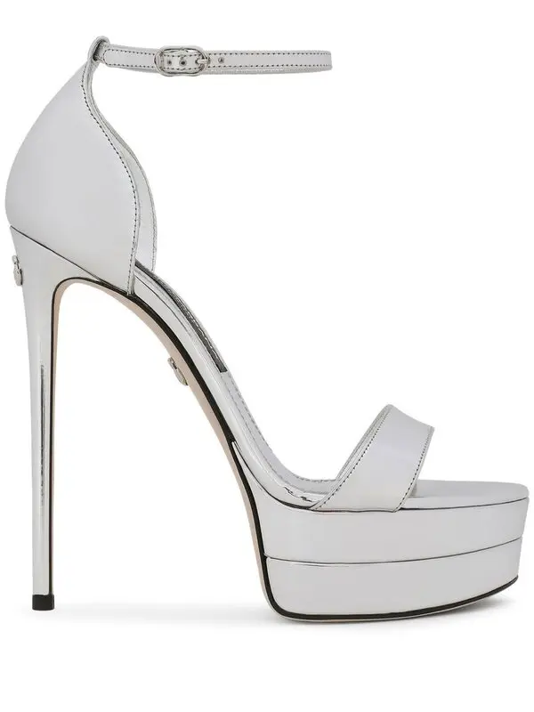Dolce & Gabbana 145mm Mirror-effect Platform Sandals