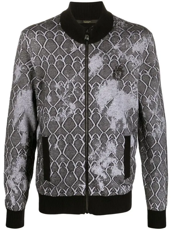 BILLIONAIRE Embroidered Logo-crest Bomber Jacket
