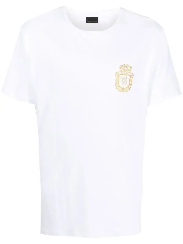 BILLIONAIRE Crest-motif Short-sleeved T-shirt - White