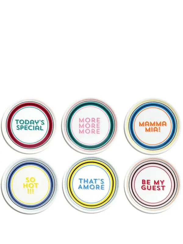 BITOSSI HOME Assorted Six-set Pizza Plates