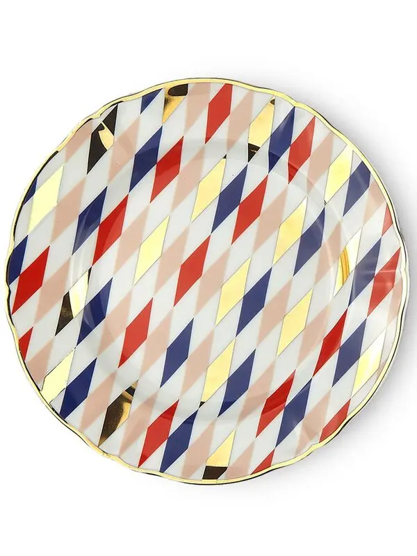 BITOSSI HOME 4 Set Quadri Dessert Plate