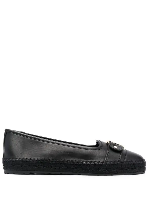 FERRAGAMO Vara Buckle Espadrilles - Black