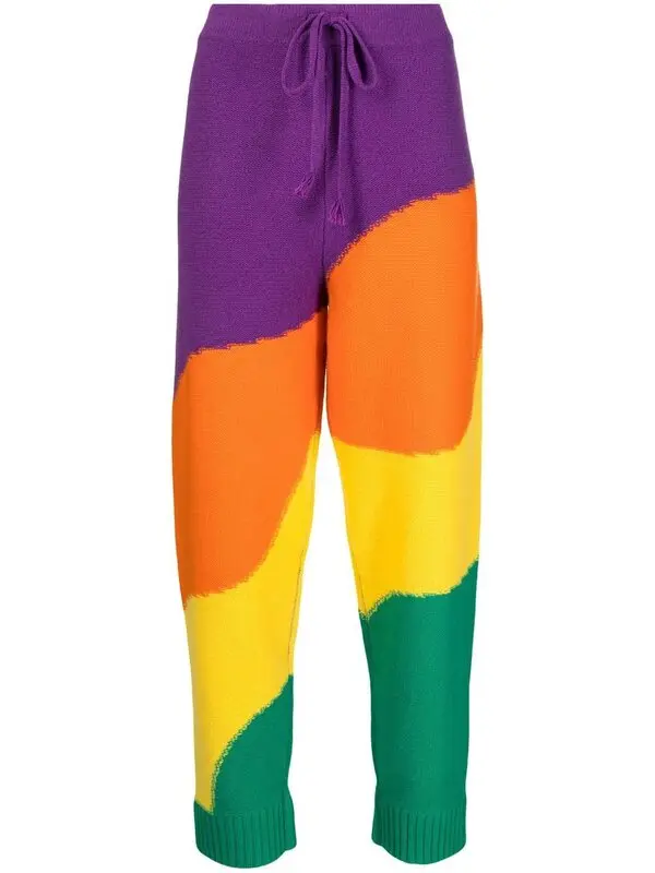 Mira Mikati Wavey Stripe Intarsia Trousers