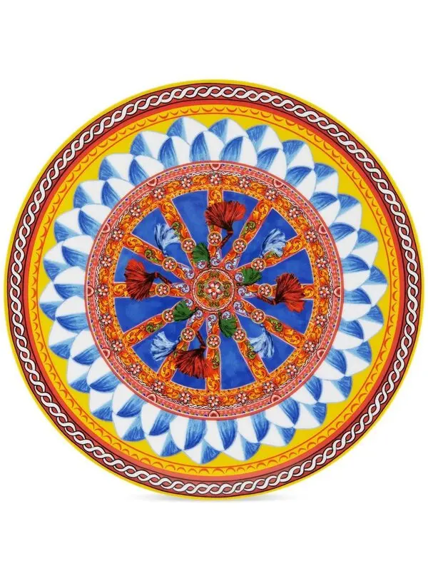 Dolce & Gabbana Carretto-print Porcelain Platter