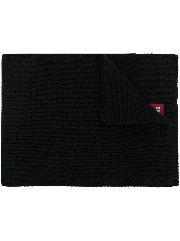 PARAJUMPERS Logo-patch Knitted Scarf