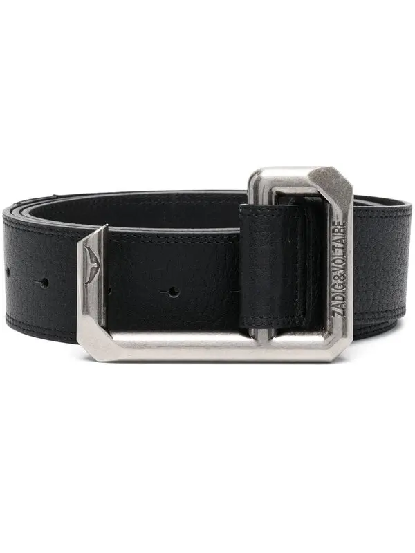 Zadig&Voltaire Logo Buckle Belt - Black | Editorialist display picture 3