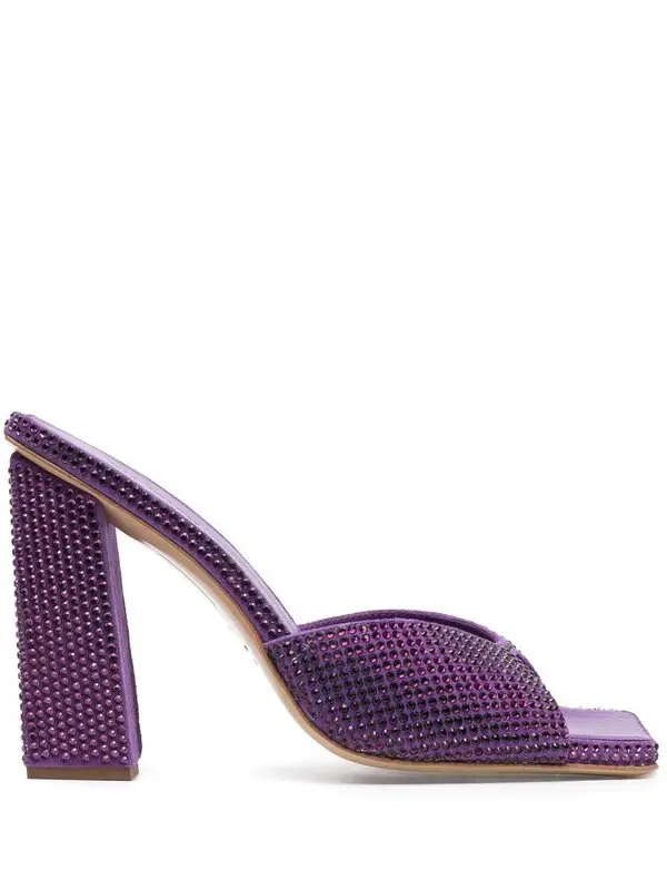 GIABORGHINI Glass-crystal Embellished Sandals - Purple