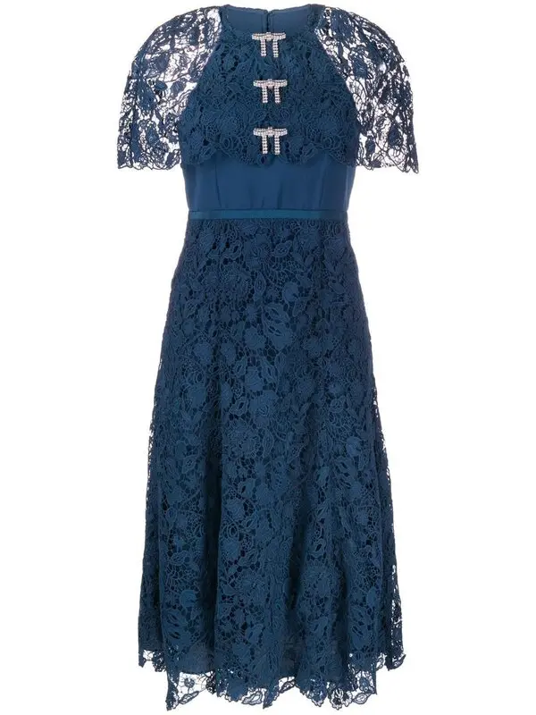 western black lace dress Joyful Bond Belted Lace Mini Dress in Black main image 0