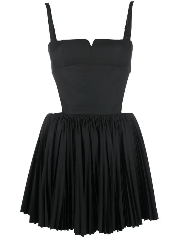 SHUSHU/TONG Open-back Pleated Minidress