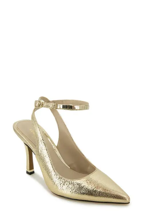 KENNETH COLE Romi Ankle Strap Pumps - Gold