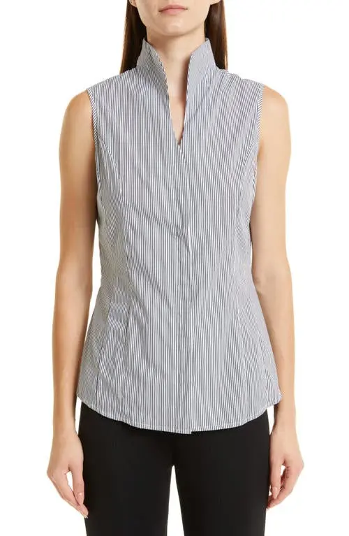 Misook Pinstripe Sleeveless Blouse