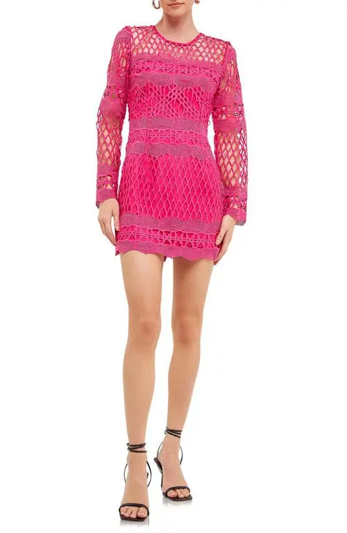 Endless Rose Long-sleeve Mini Dress