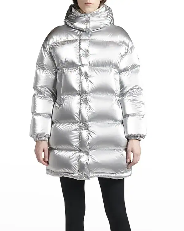 Moncler Gaou Puffer Parka In Silver 51% Off Editorialist