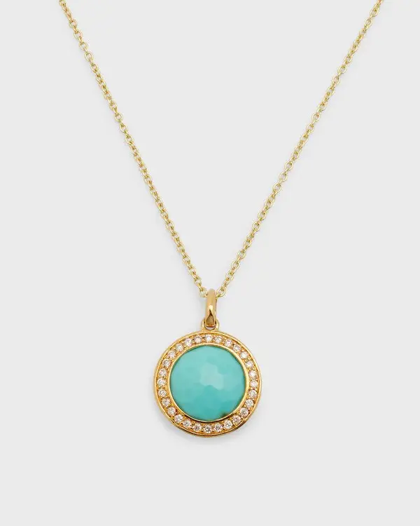 Ippolita 18k Lollipop Mini Pendant Necklace - Turquoise