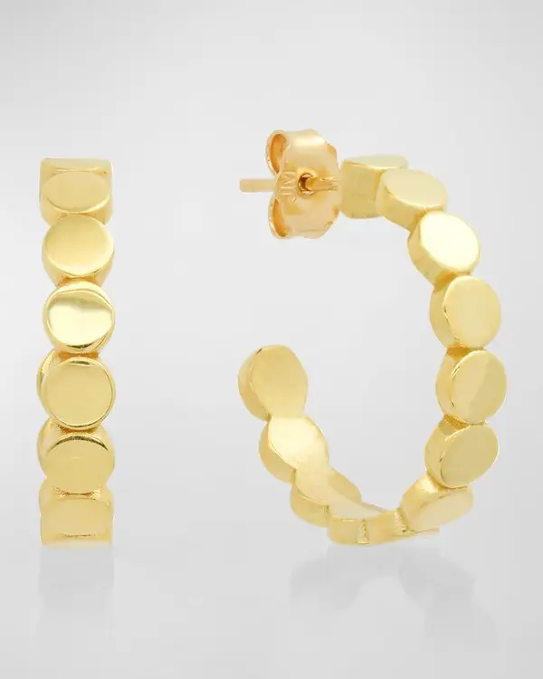 JENNIFER MEYER Small Circle Link Hoop Earrings - Yellow Gold