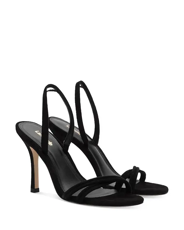 Larroude Annie Slip On Slingback Sandals - Black