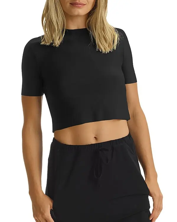 Commando Butter Cropped Tee - Black