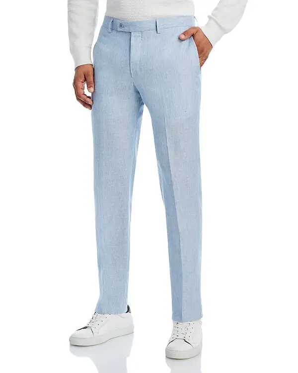 Robert Graham Delave Linen Slim Fit Suit Pants - Light Blue