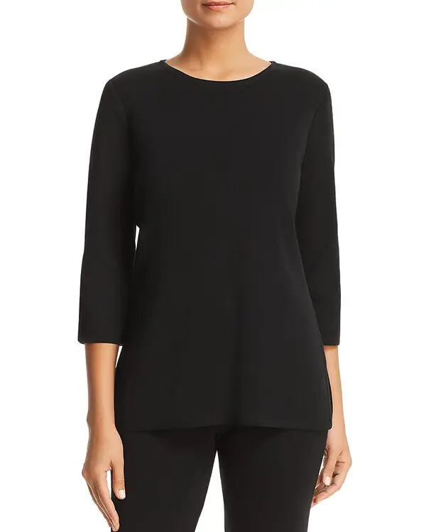 Misook Side-slit Tunic - Black