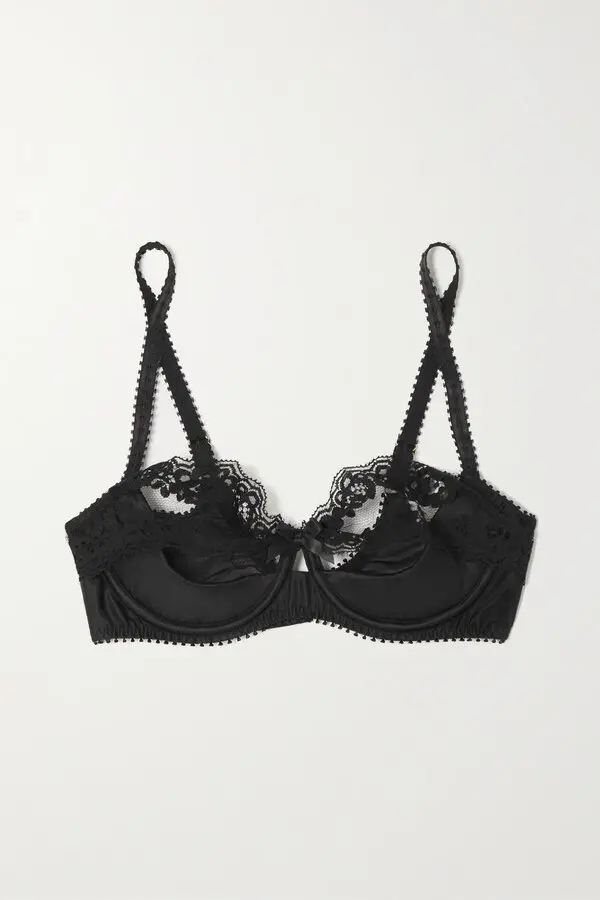 Buy Agent Provocateur Lacy Leavers Lace And Silk-satin Underwired ...