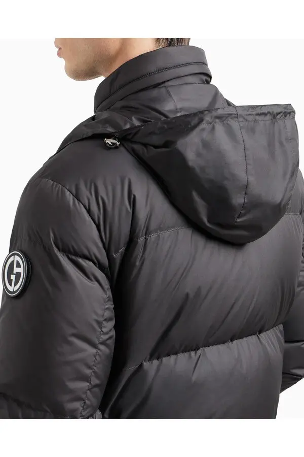 Giorgio Armani Bomber Jacket With Goose-down Padding - Black