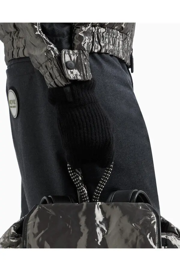 Giorgio Armani Cashmere Knit Gloves - Black