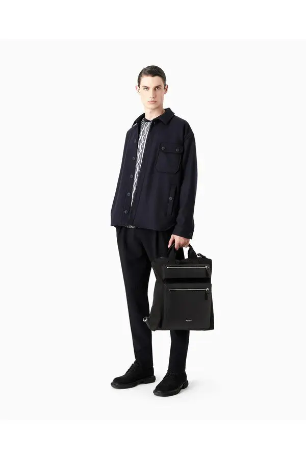 Giorgio Armani Asv Convertible Shopper Bag - Black